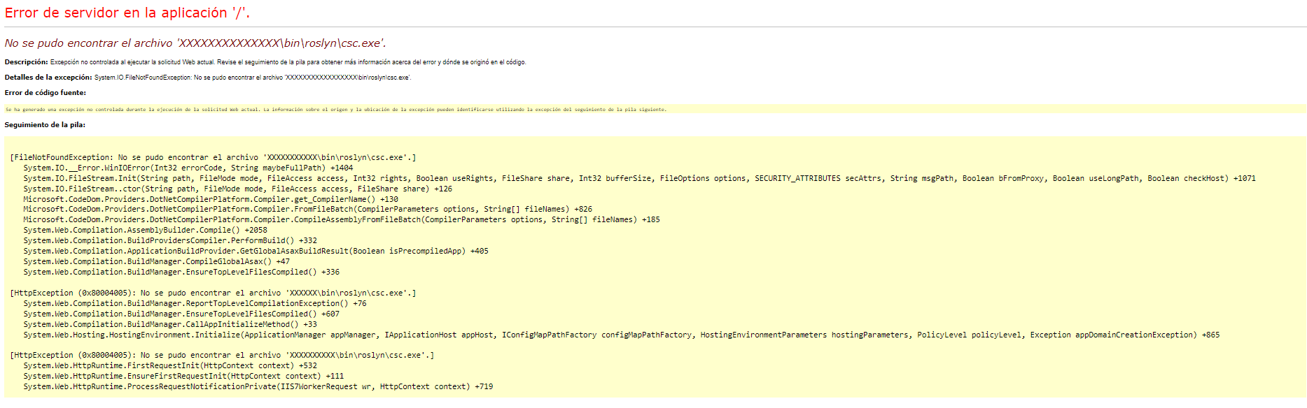 Solución al error "No se puede encontrar el archivo bin\roslyn\csc.exe" - Javier Ripoll